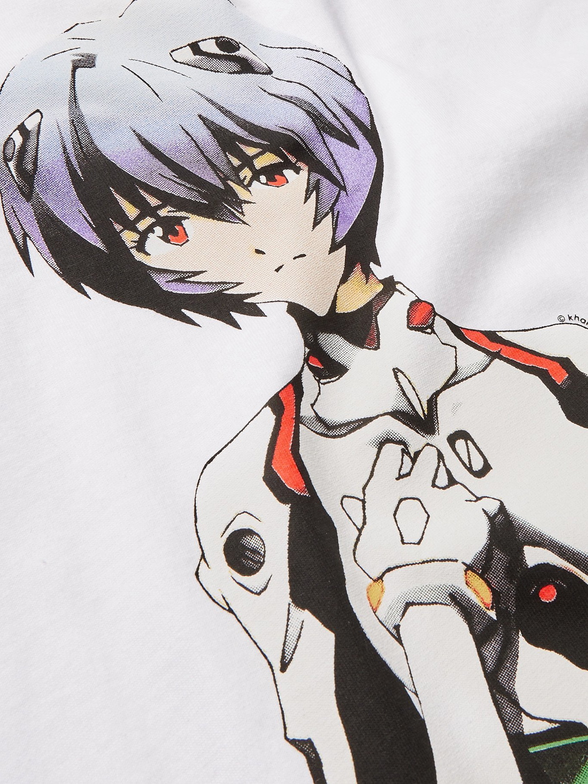 FLAGSTUFF - Evangelion Printed Cotton-Jersey T-Shirt - White Flagstuff