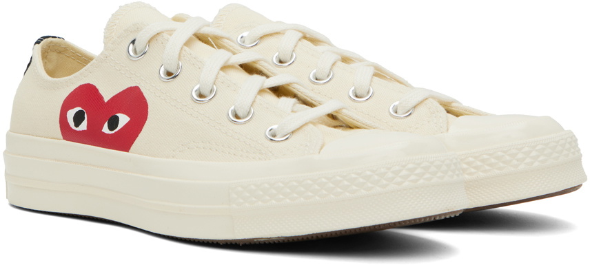 COMME des GARÇONS PLAY Off-White Converse Edition PLAY Chuck 70 Low-Top ...