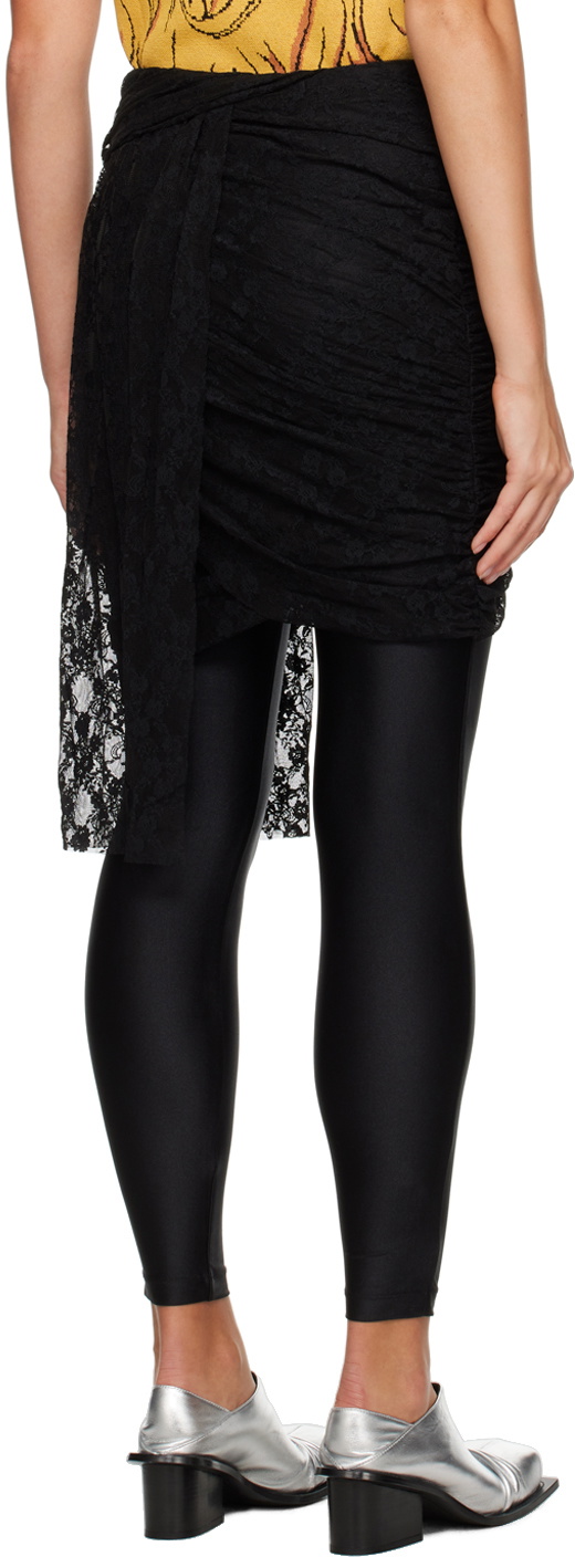 Pushbutton Black Layered Skirt Pushbutton