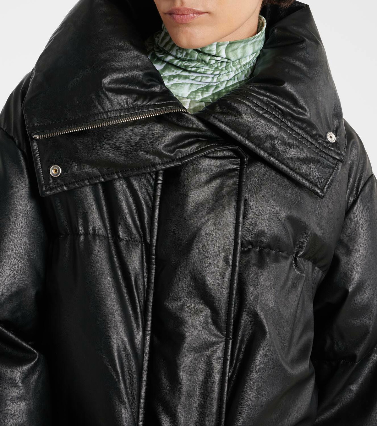MM6 Maison Margiela Faux leather puffer coat MM6 Maison Margiela