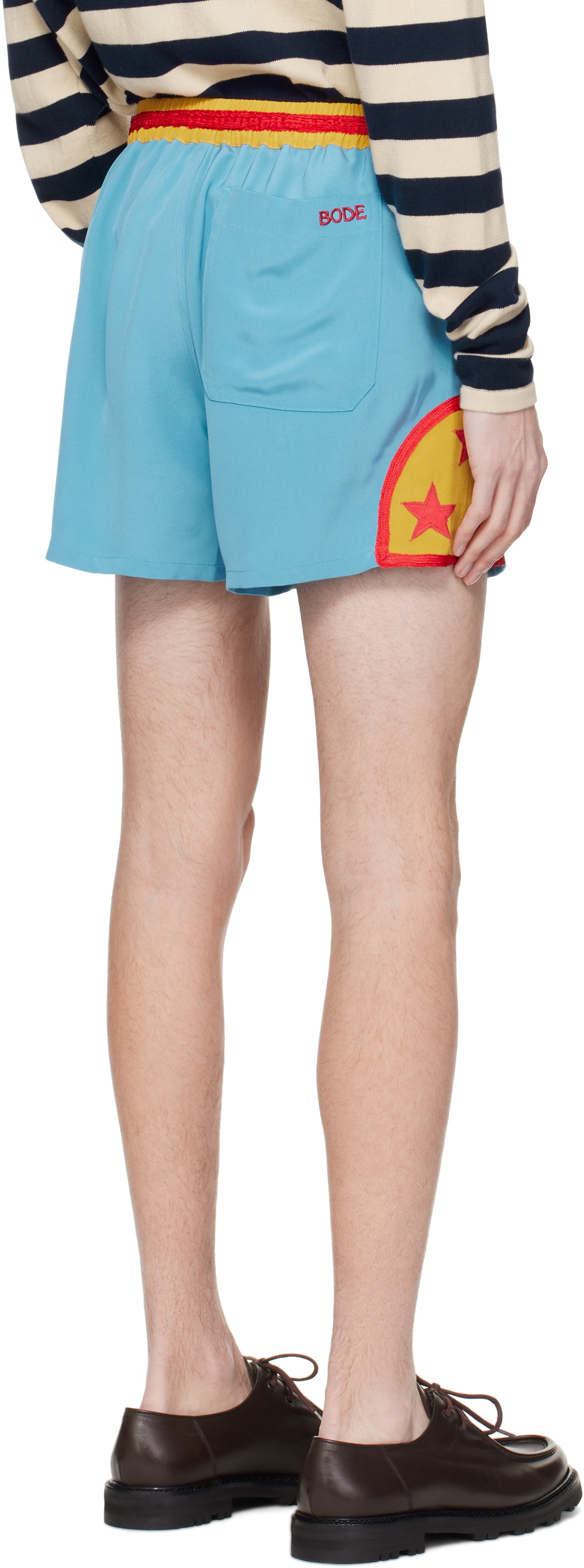 Bode Blue Star Field Shorts Bode