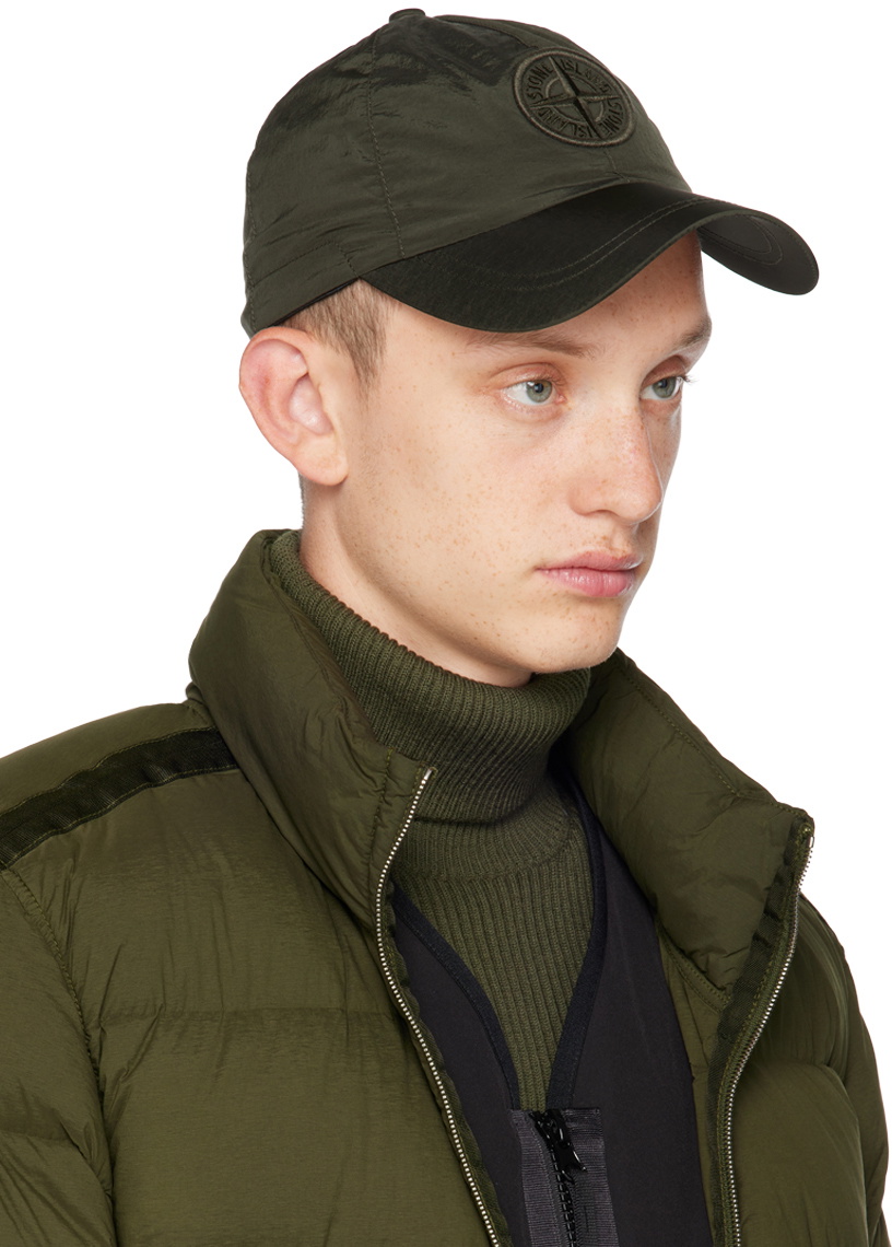 Stone Island Khaki Embroidered Cap Stone Island