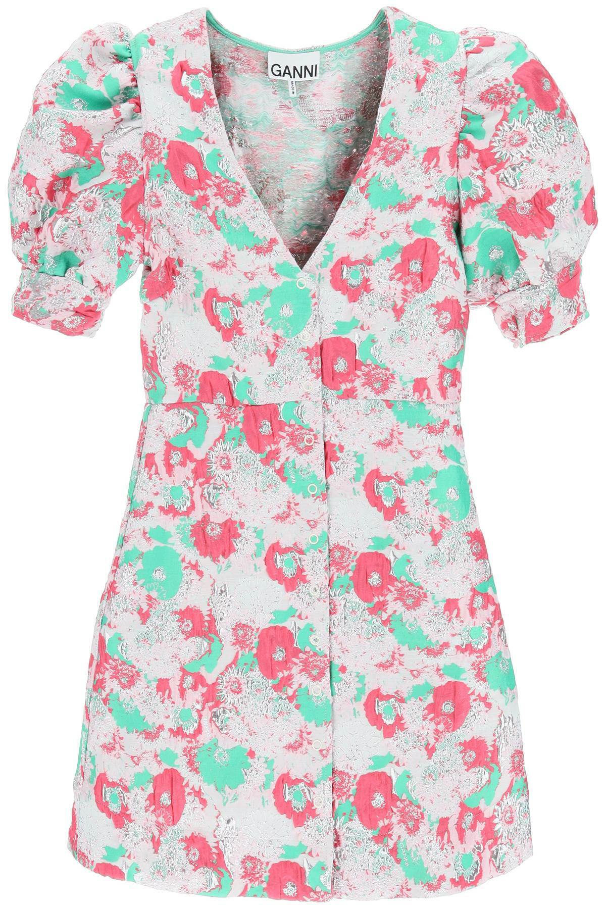 Ganni Jacquard Floral Dress GANNI