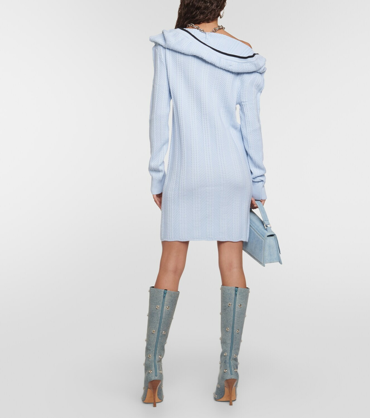 Y/Project Chain-embellished wool minidress Y/Project