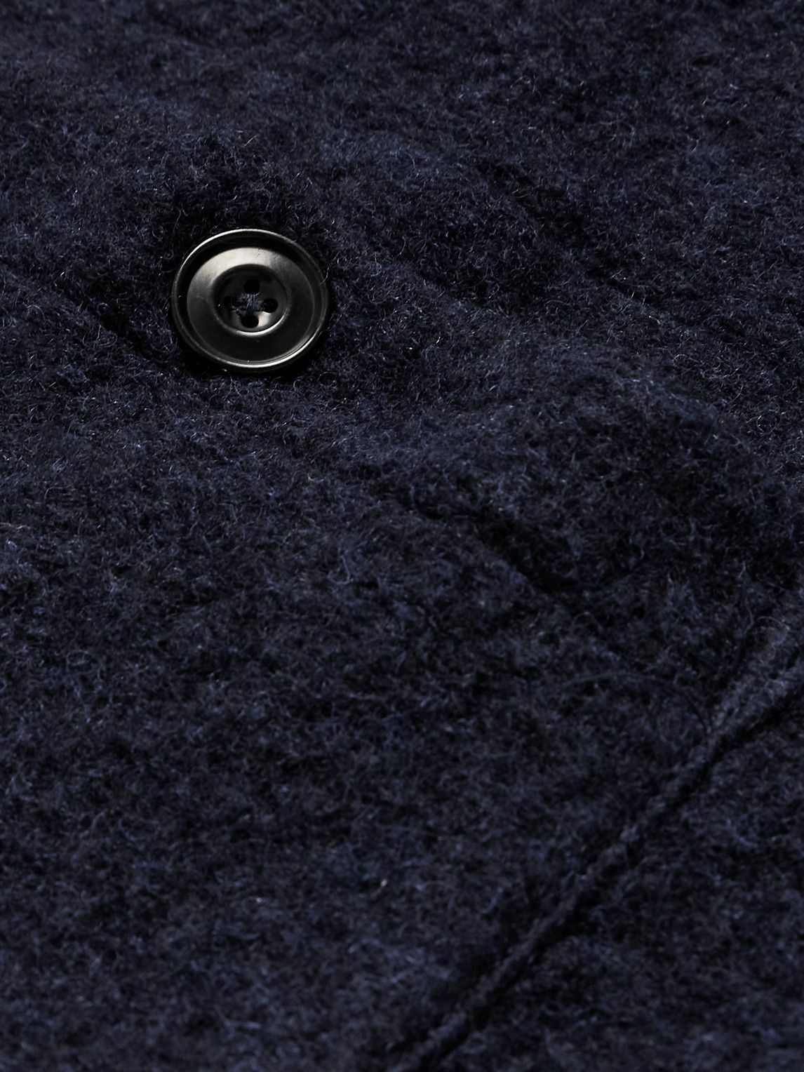 Hartford - Service Wool-Blend Fleece Chore Jacket - Blue Hartford