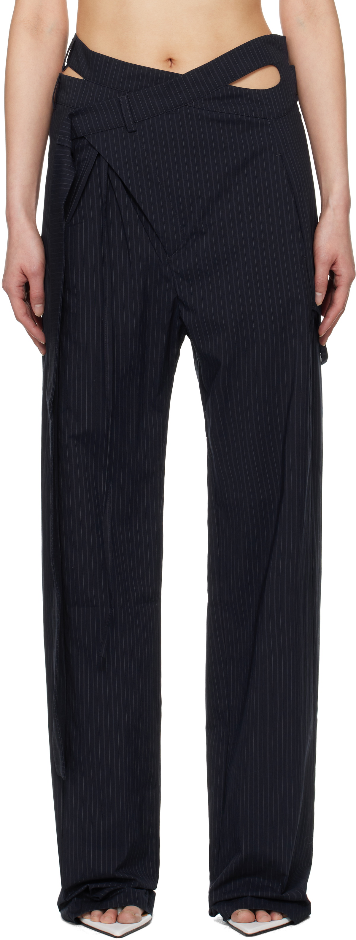 Ottolinger Navy Signature Wrap Suit Trousers Ottolinger