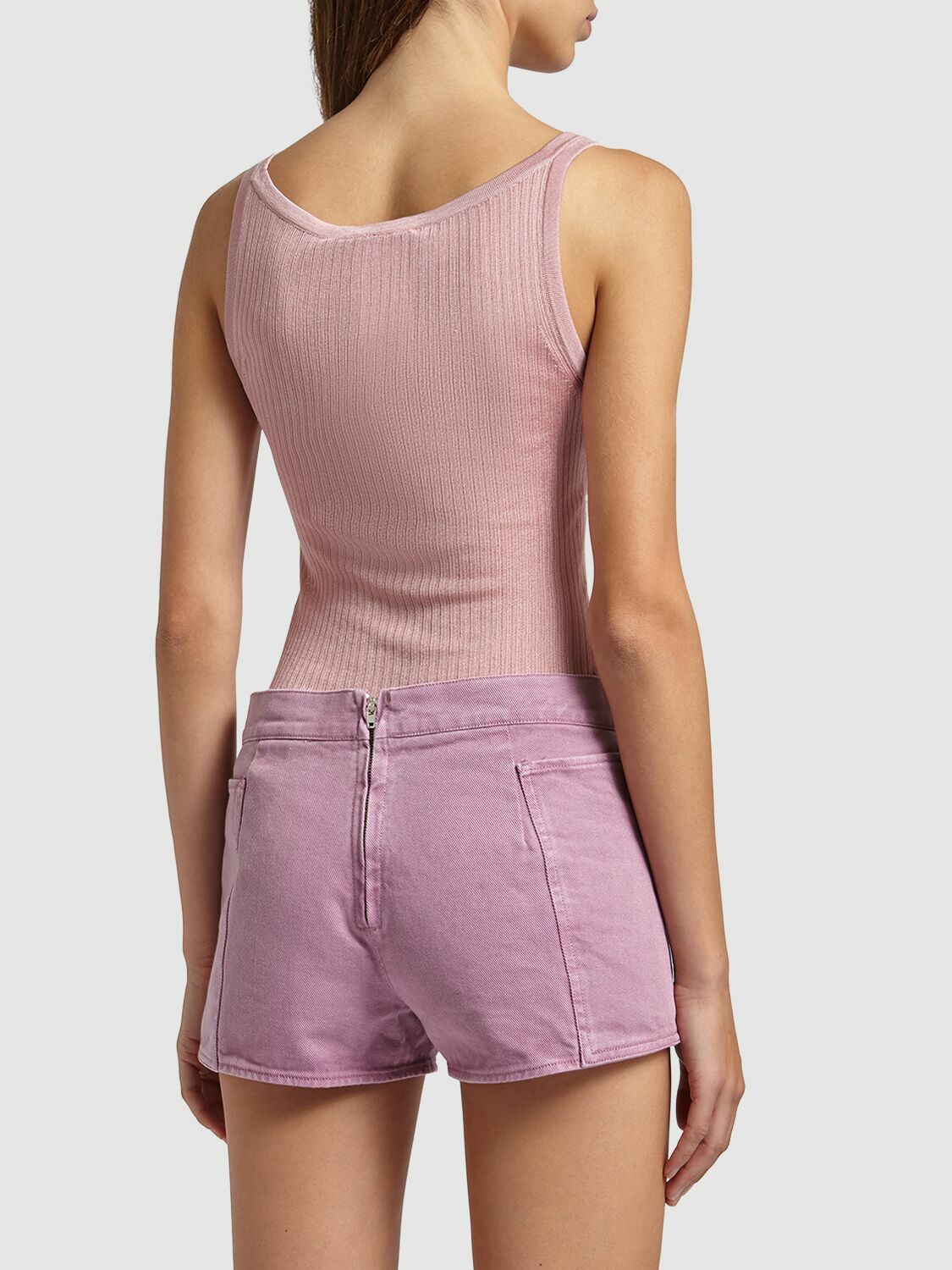 MAX MARA - Alibi Midrise Cotton Drill Shorts Max Mara