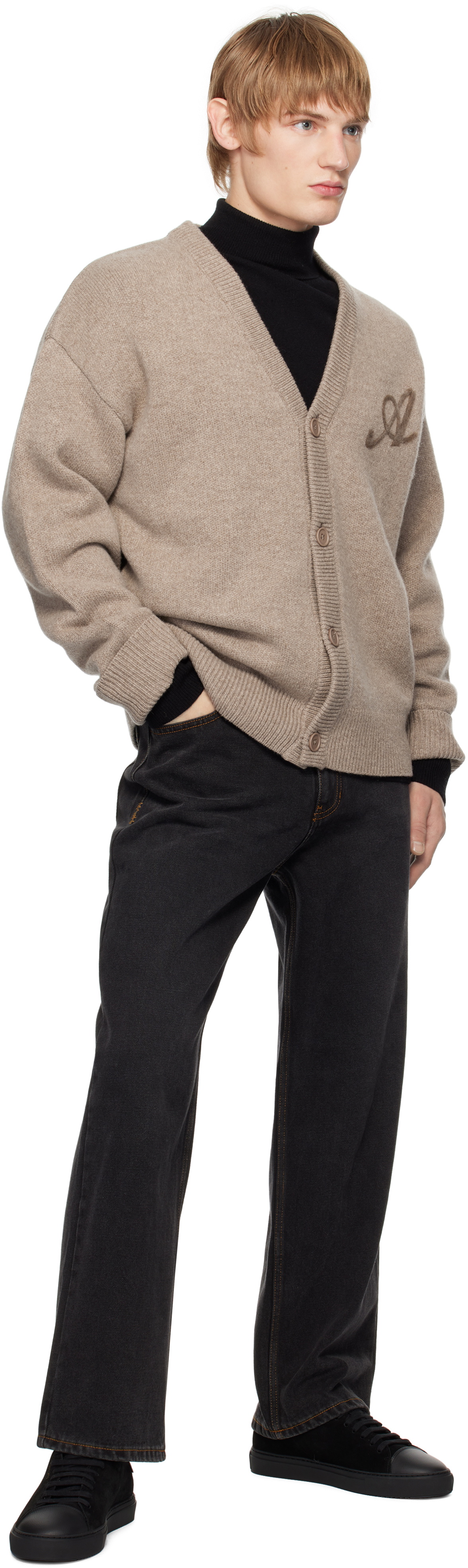 Axel Arigato Beige Ash Signature Cardigan Axel Arigato