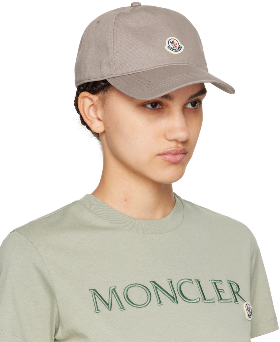 Moncler Taupe Logo Cap Moncler
