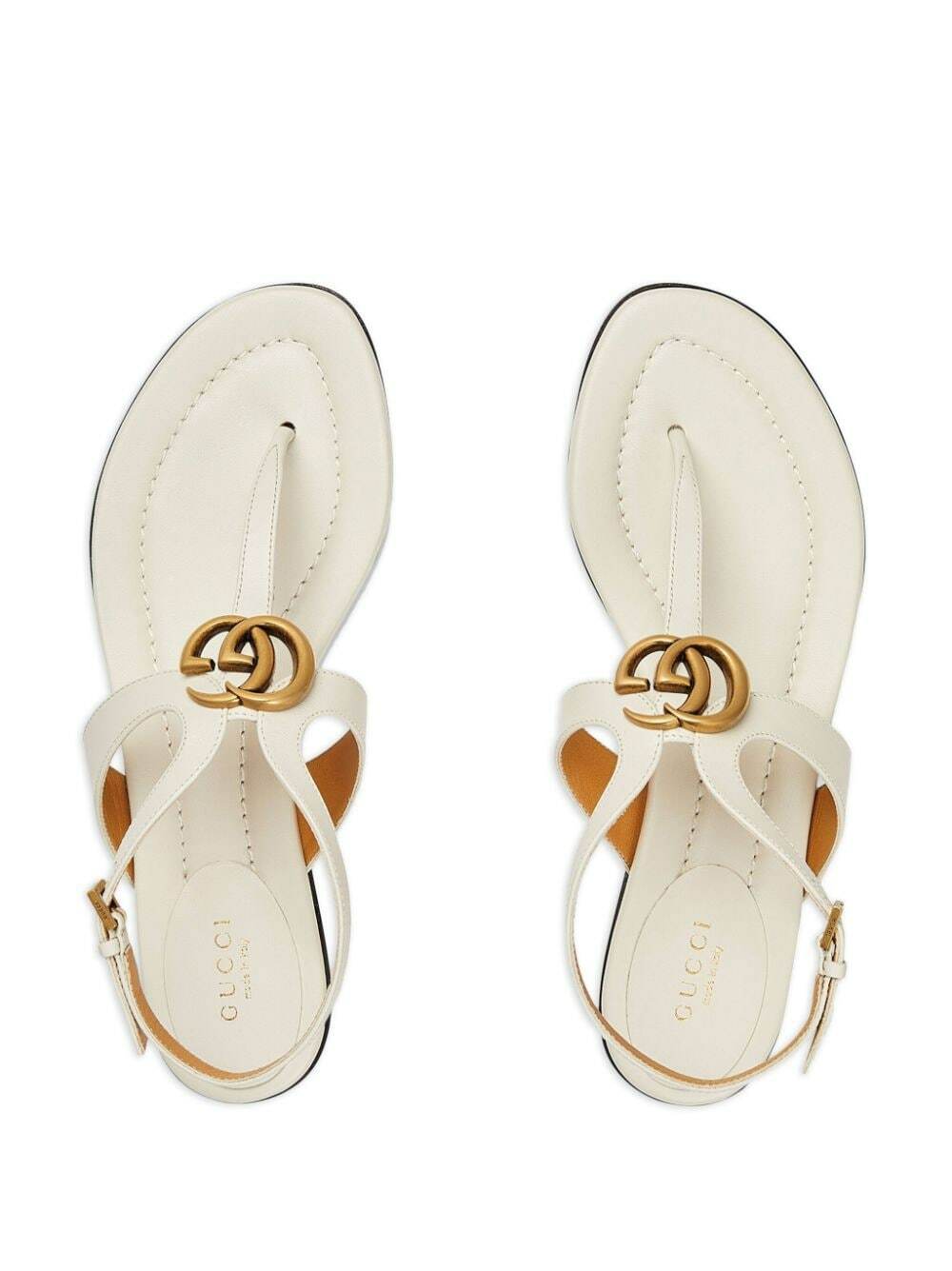 GUCCI - Gg Marmont Leather Sandals Gucci