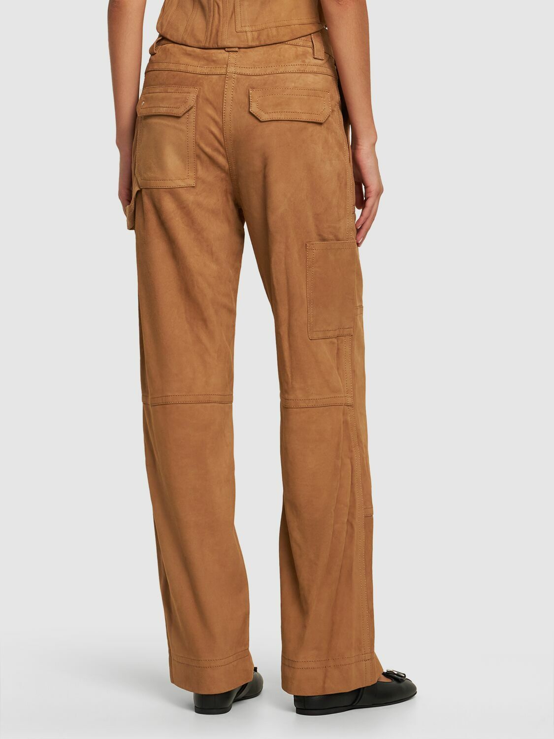 SAKS POTTS - Rose Suede Straight Pants Saks Potts