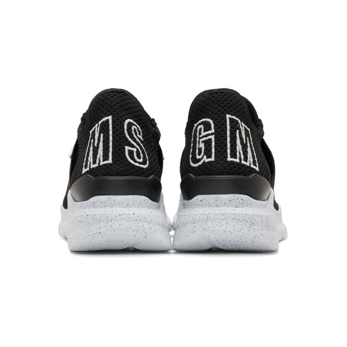 MSGM Black Elastic Band Knit Sneakers MSGM