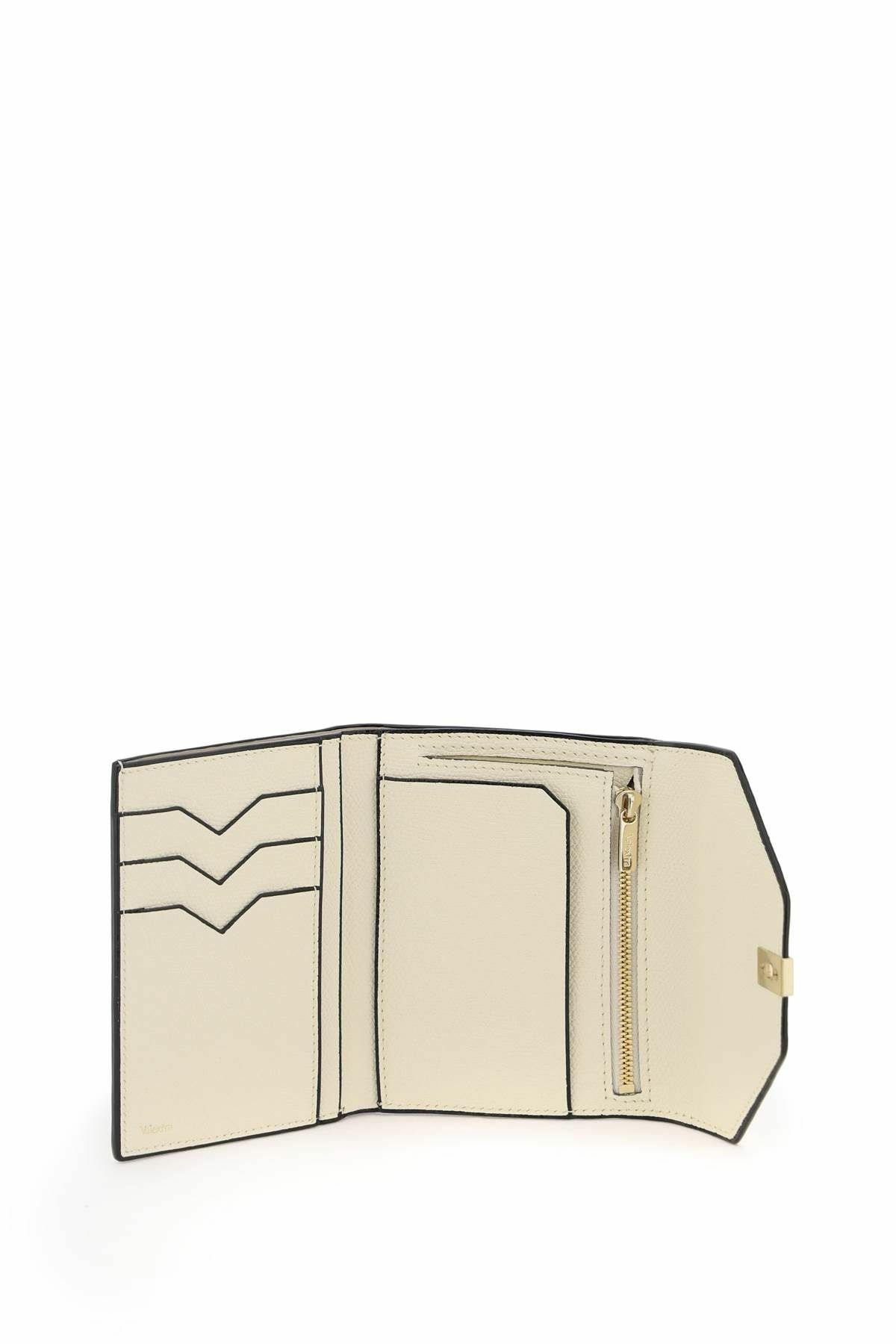 VALEXTRA trifold iside wallet White Valextra