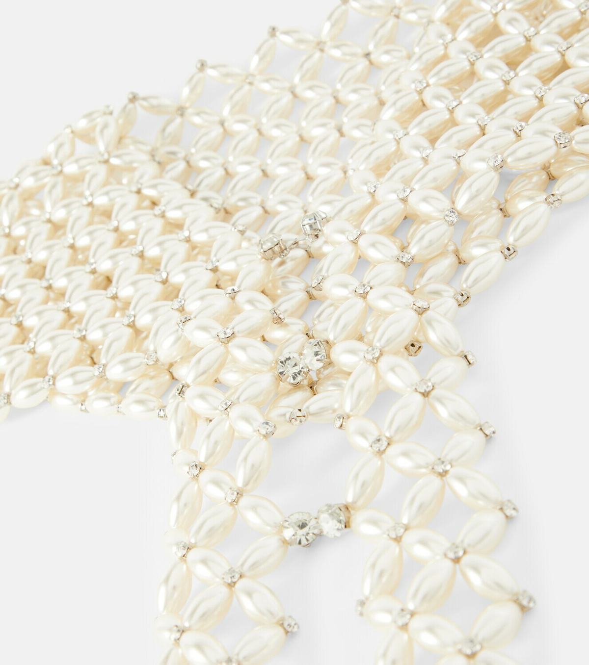 Simone Rocha Faux-pearl embellished scarf Simone Rocha