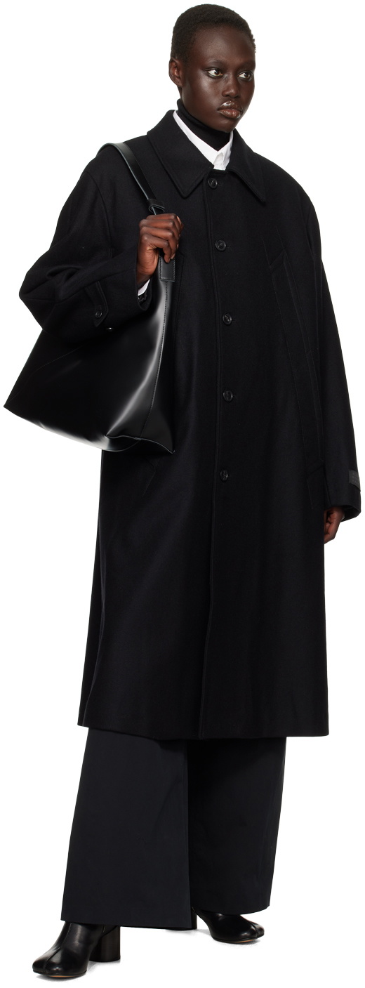 MM6 Maison Margiela Black Wool Coat MM6 Maison Margiela