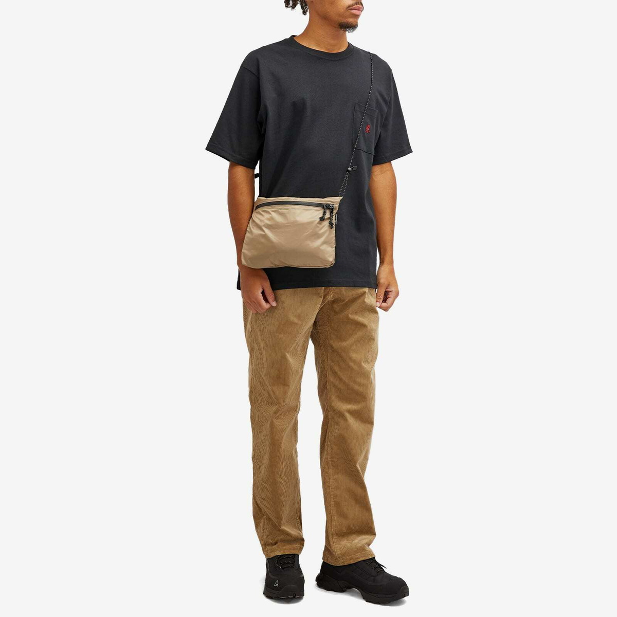 Gramicci Men's Micro Ripstop Sacoche Bag in Dark Tan Gramicci