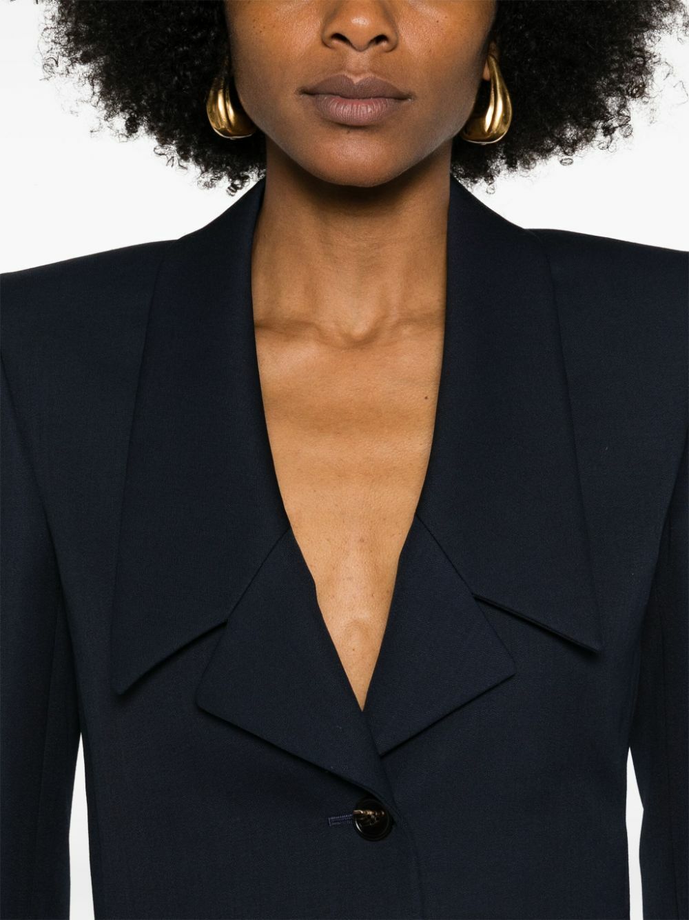 Chloé Blue Cropped Wool Spencer Jacket Chloe