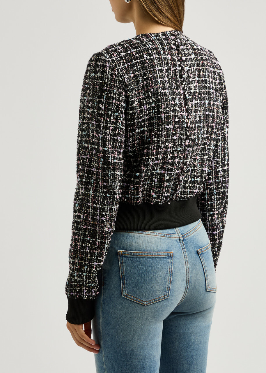 Balmain Metallic Tweed Bomber Jacket Multicoloured 1 Balmain