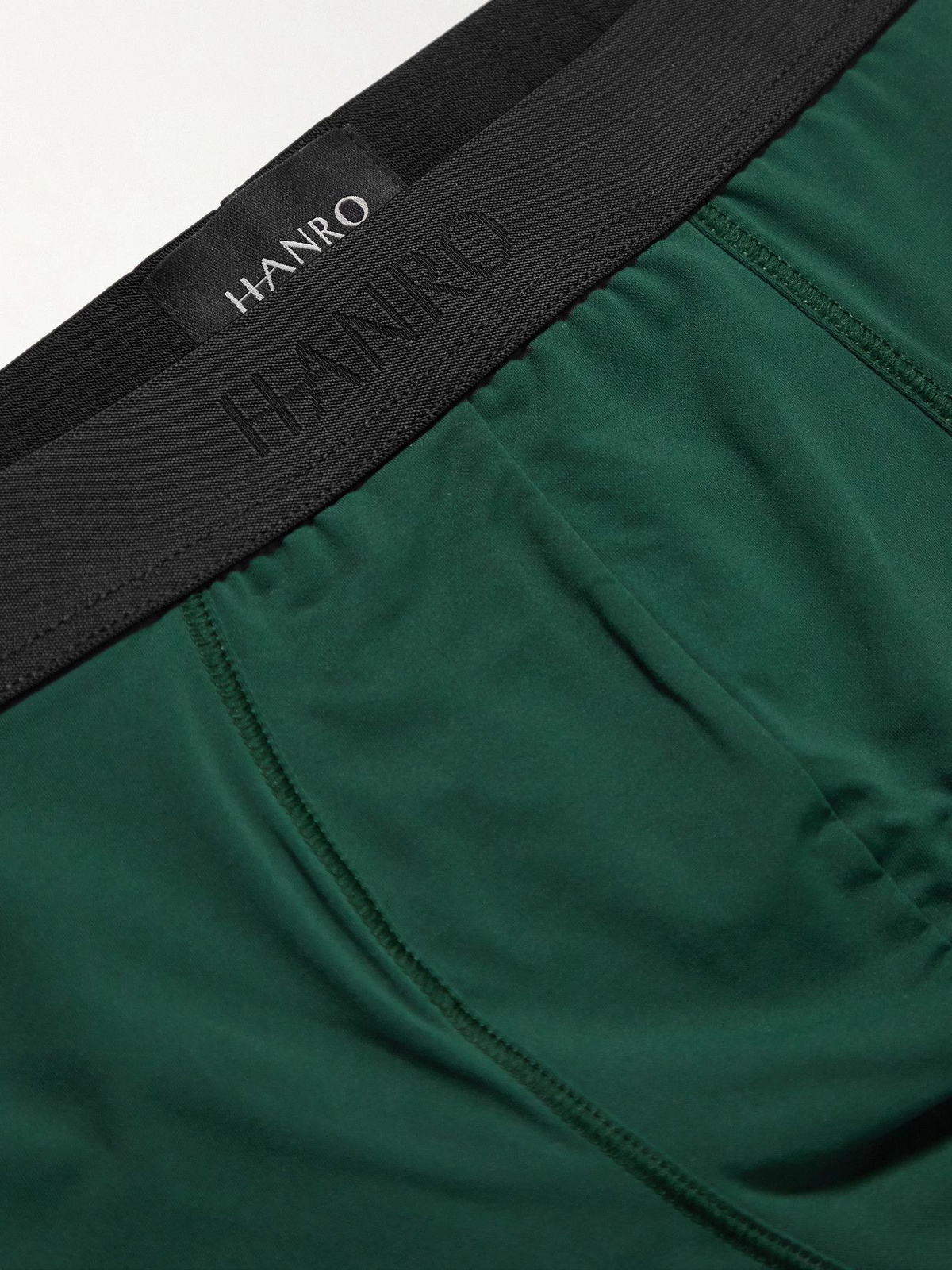 Hanro - Stretch-Jersey Boxer Briefs - Green Hanro