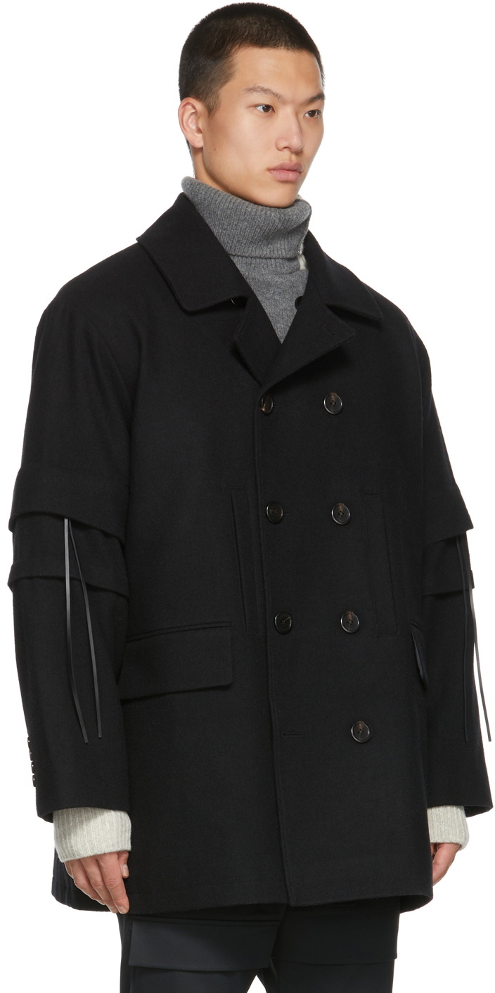 JERIH Black Detachable Coat JERIH