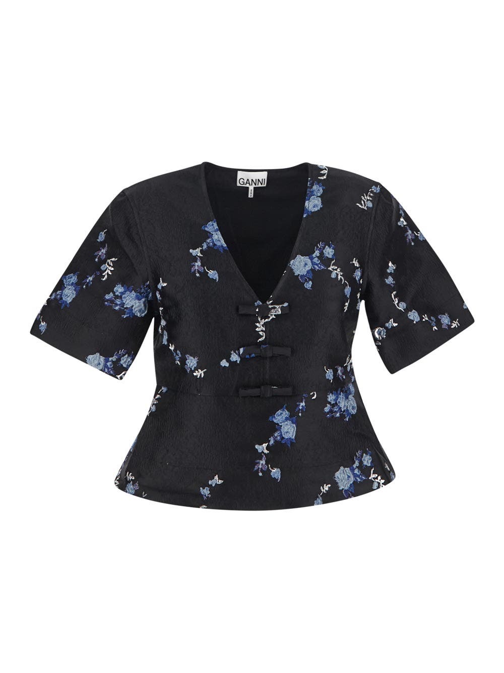 Ganni Floral Embroidered Top GANNI