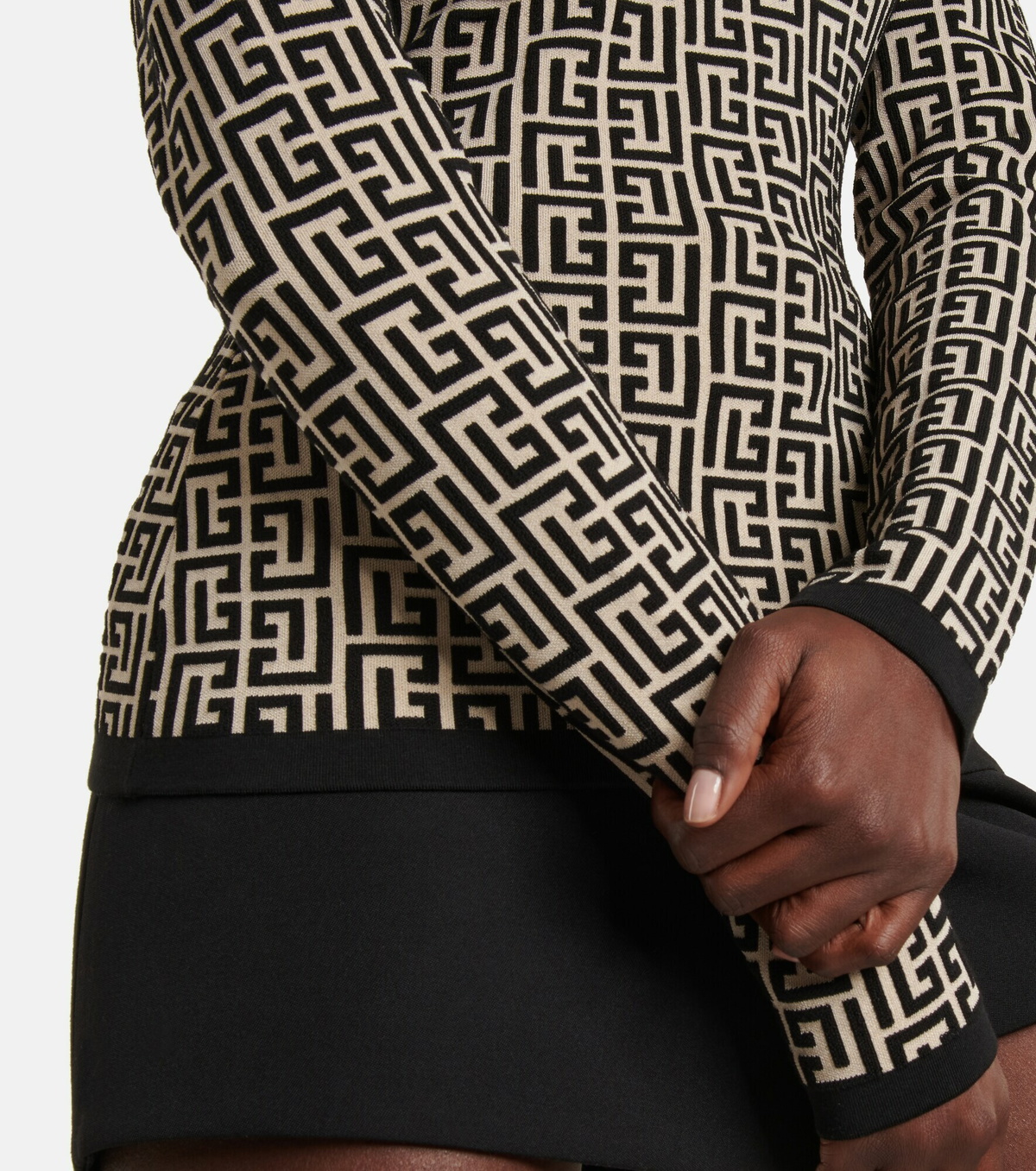 Balmain - Monogram wool-blend sweater Balmain