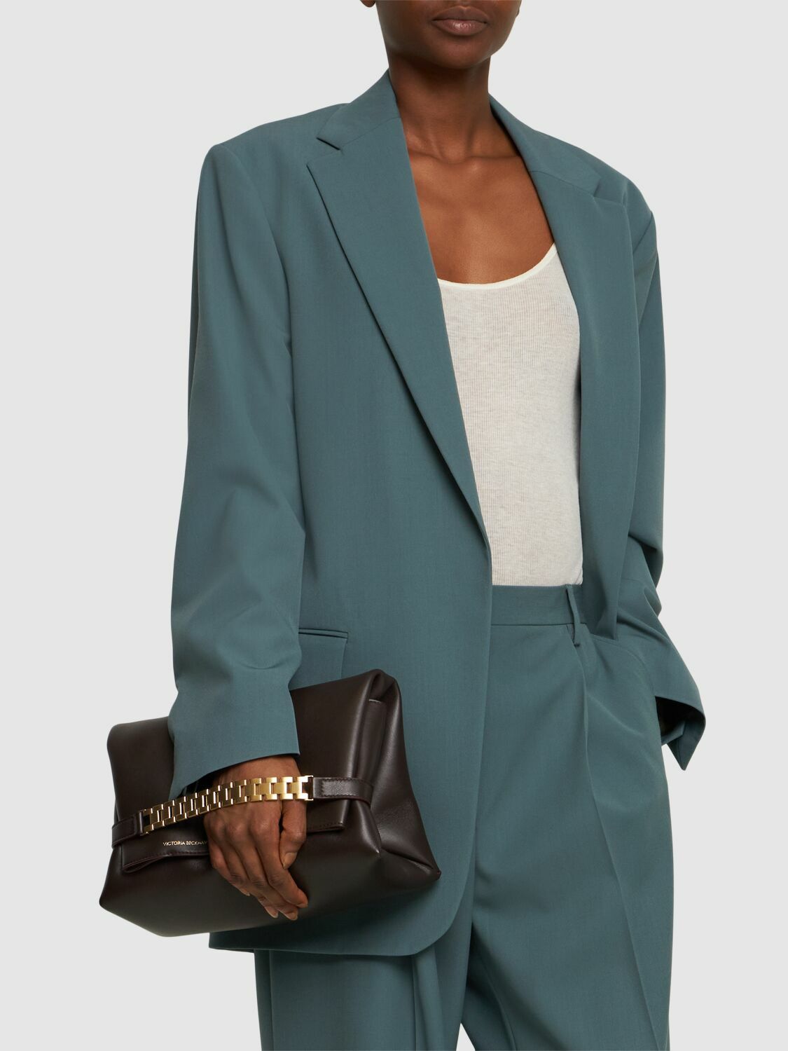 VICTORIA BECKHAM - Chain Leather Shoulder Bag Victoria Beckham