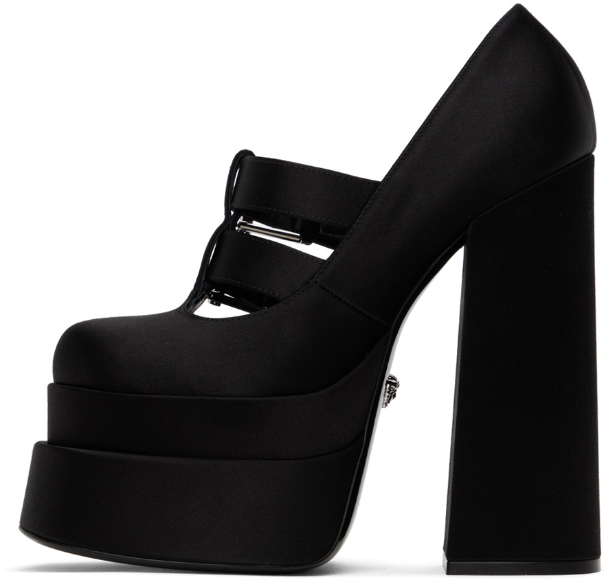 Versace Black Aevitas Heels Versace