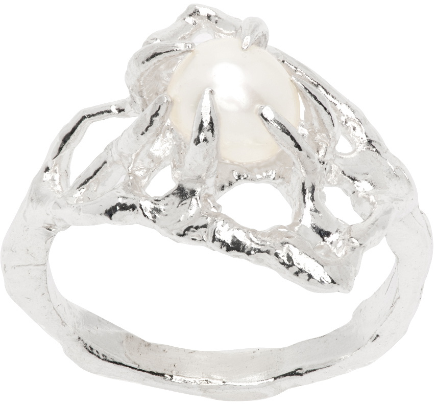Harlot Hands SSENSE Exclusive Silver Leila Ring Harlot Hands