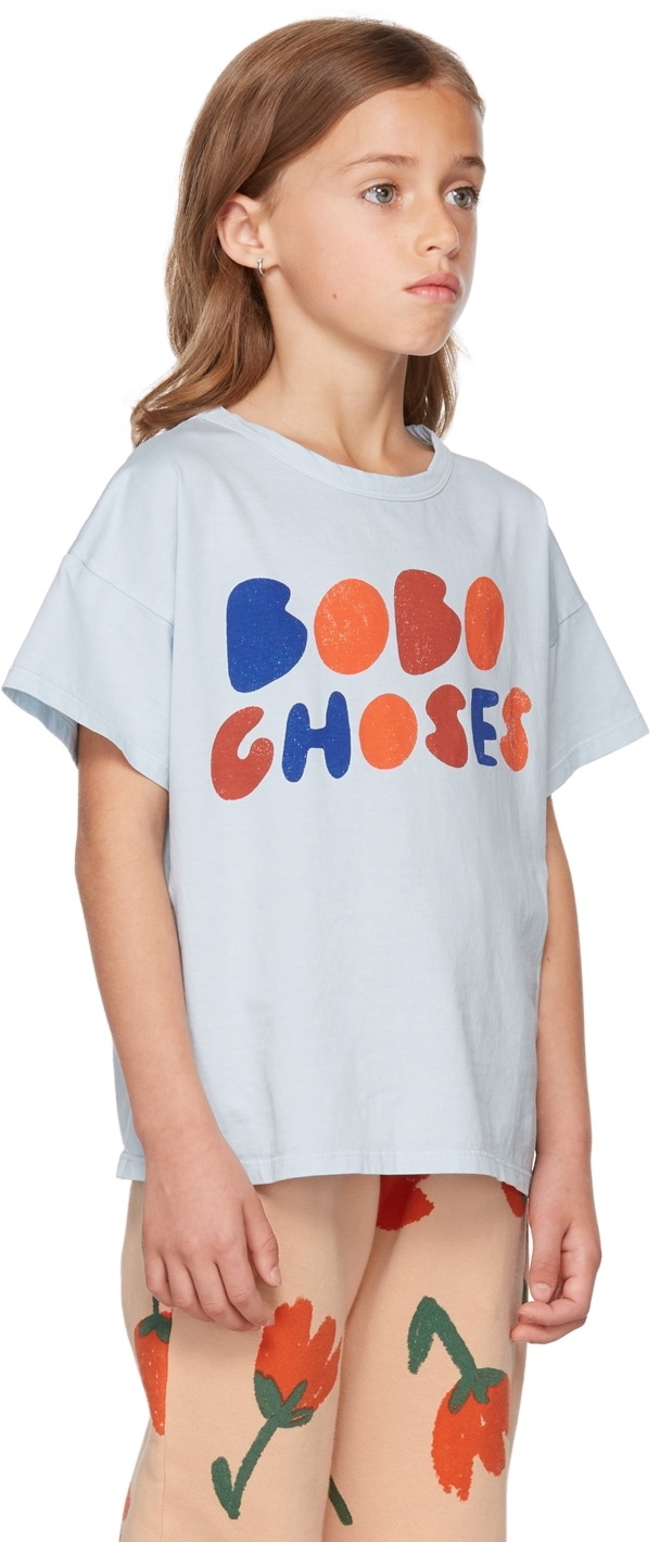 Bobo Choses Kids Blue Logo T-Shirt Bobo Choses