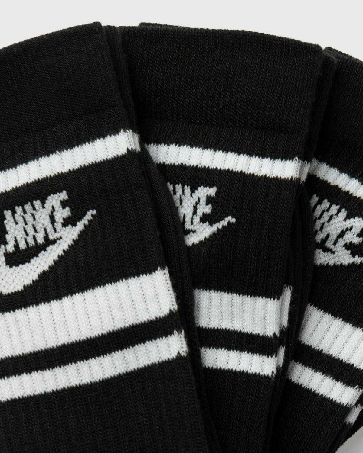 Nike Dri Fit Everyday Essential Crew Socks (3 Pairs) Black Socks Nike