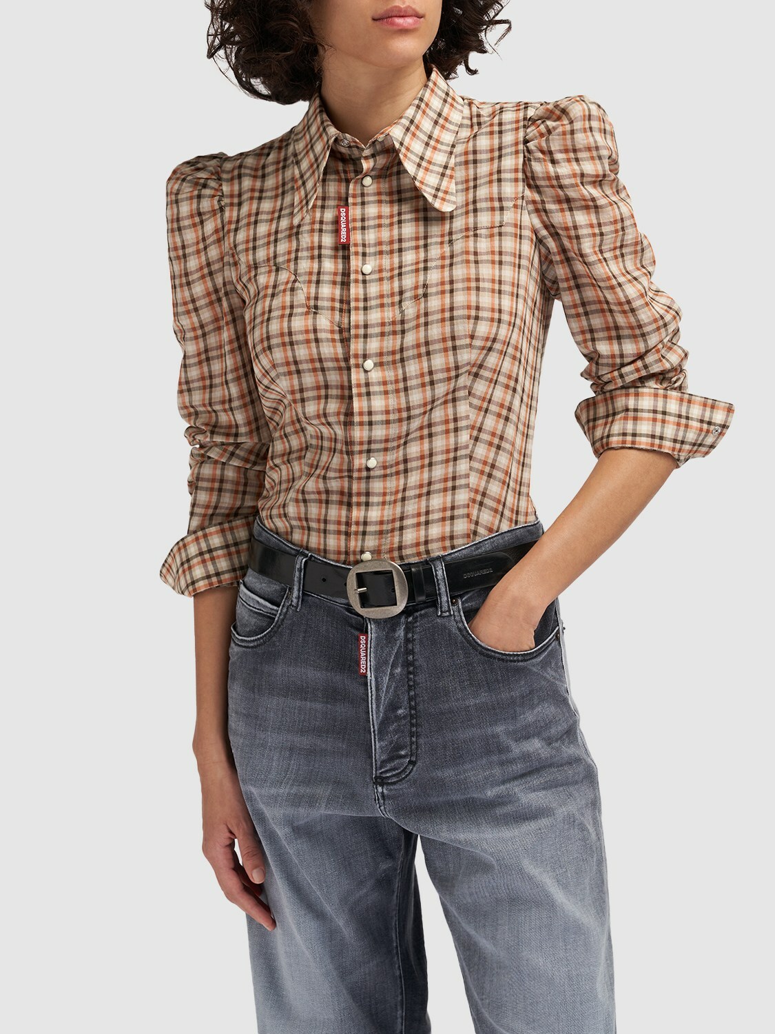 DSQUARED2 - Checked Cotton Cowboy Shirt Dsquared2