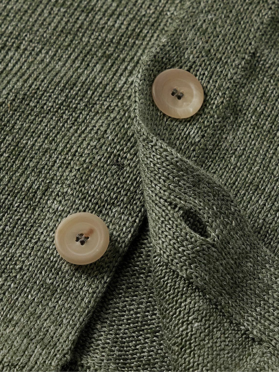 Inis Meáin - Linen Cardigan - Green Inis Meáin