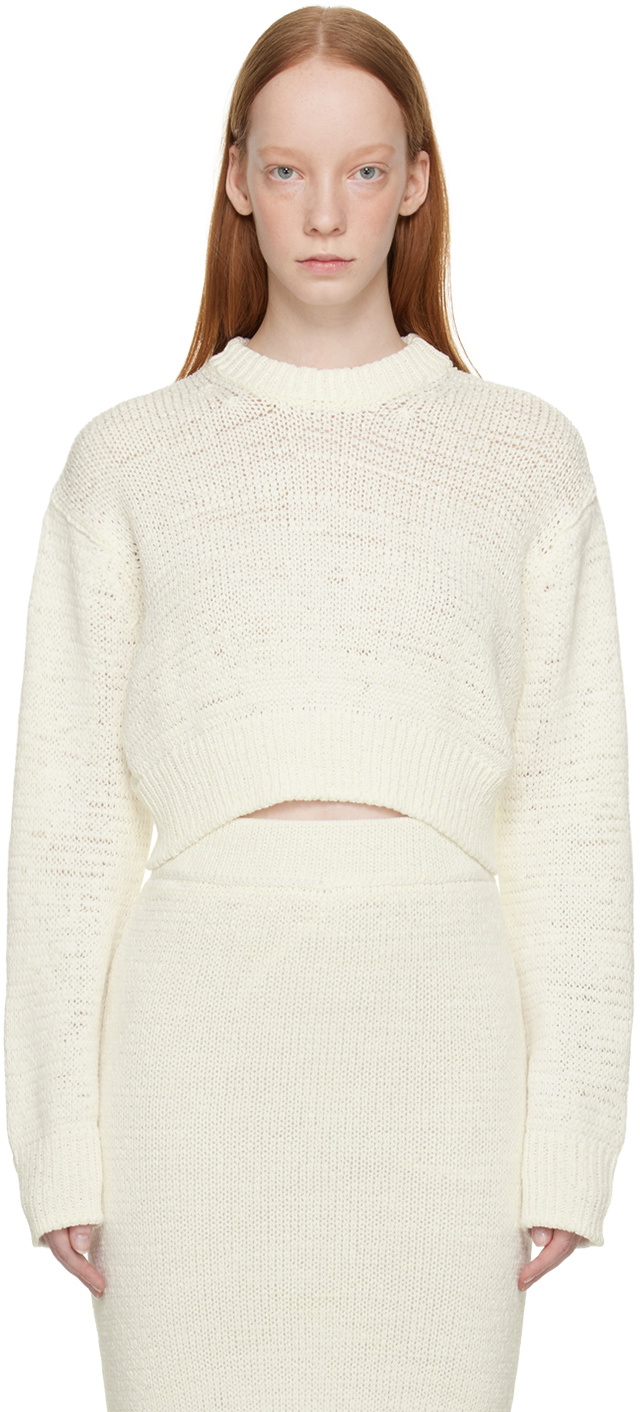 Missing You Already Off-White Cutout Sweater missing you already