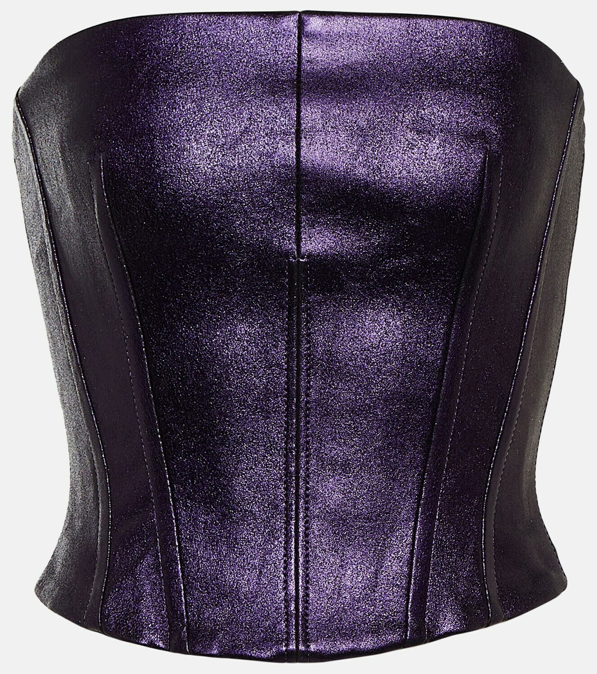 Stouls Rosalia metallic leather bustier Stouls