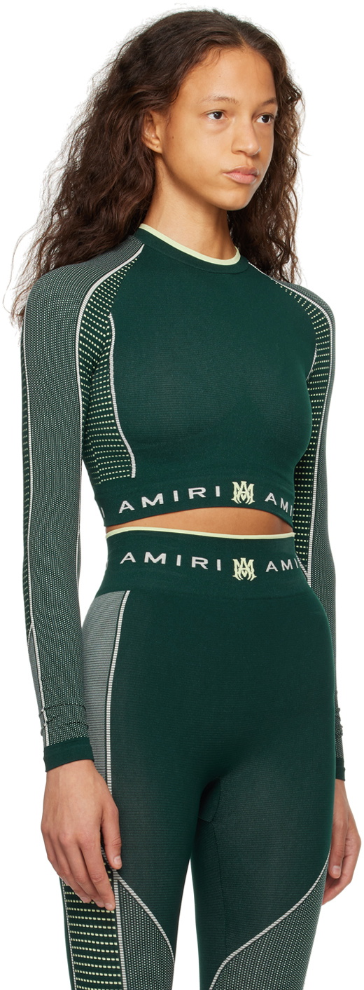 AMIRI Green MA Seamless Long Sleeve Top Amiri