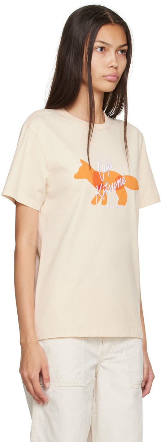 Maison Kitsuné Off-White Fox Cafe T-Shirt Maison Kitsune