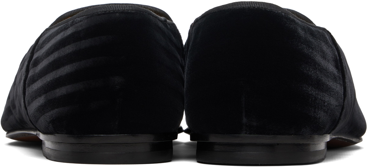 TOM FORD Black Stripped Steven Slipper Loafers TOM FORD