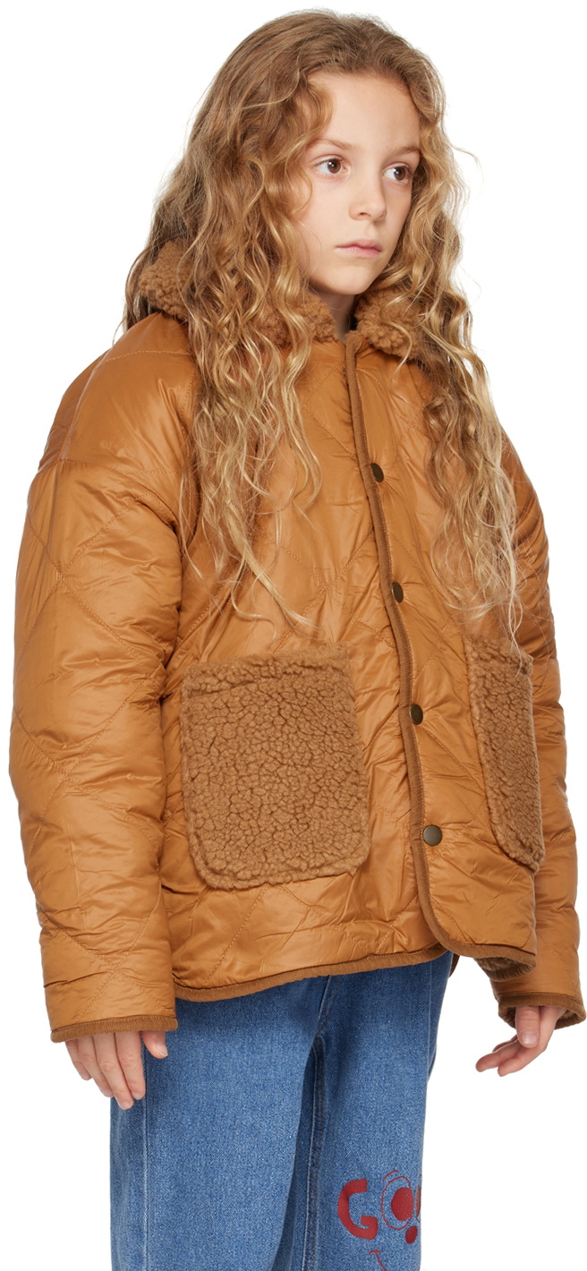 maed for mini Kids Tan Puffin Jacket
