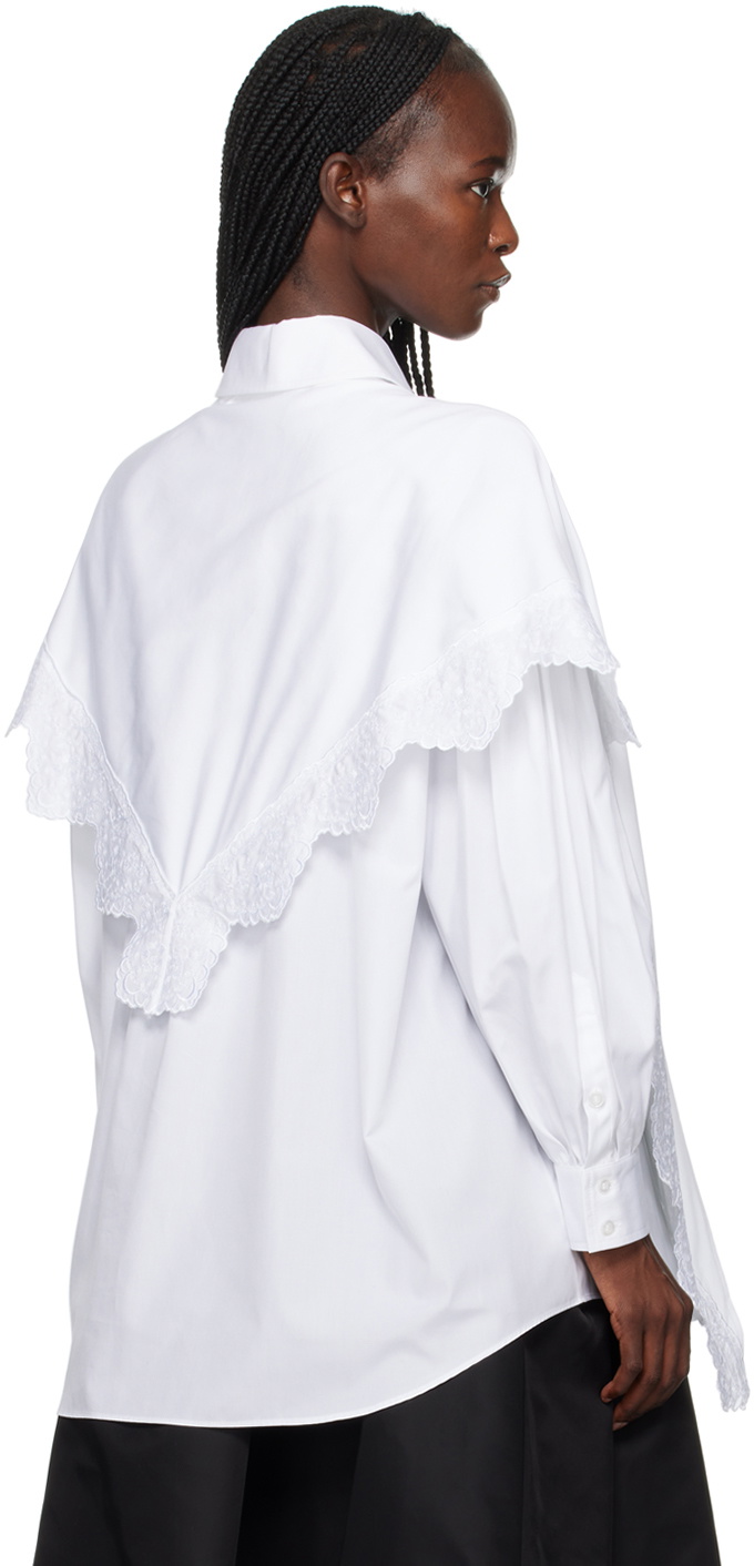 Simone Rocha White Pointed Collar Shirt Simone Rocha
