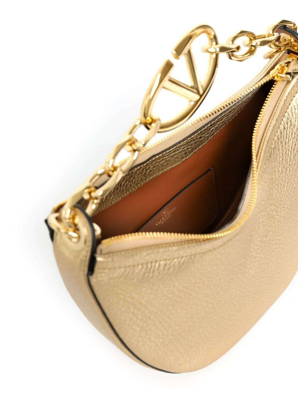 VALENTINO GARAVANI - Vlogo Moon Mini Leather Hobo Bag Valentino Garavani