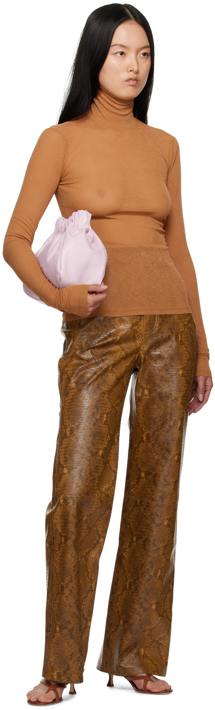 Nanushka Brown Harri Turtleneck Nanushka