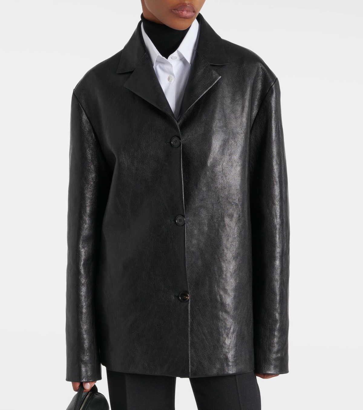 The Row Fabian leather jacket The Row