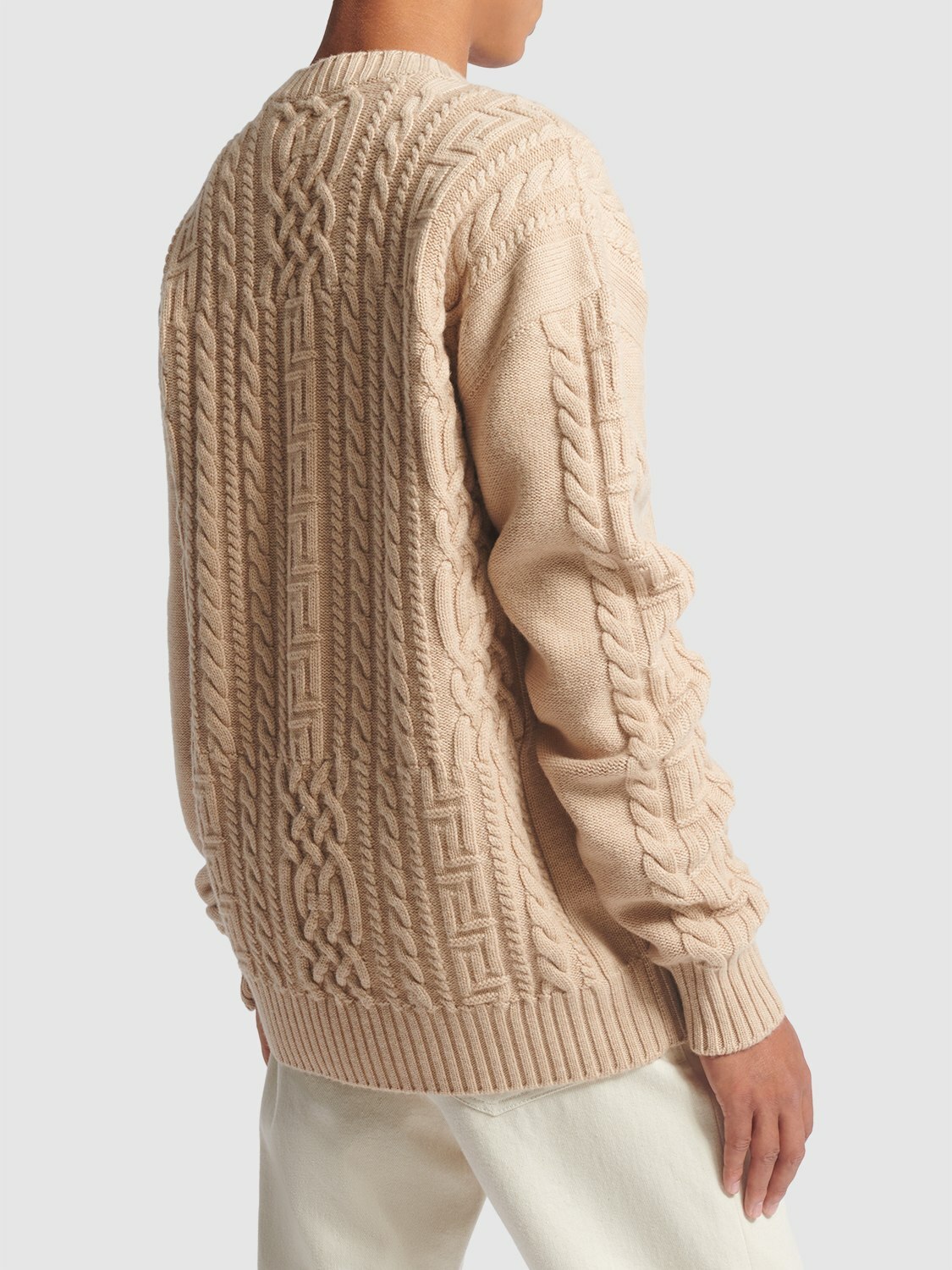 VERSACE - Medusa Embroidery Wool Knit Sweater Versace