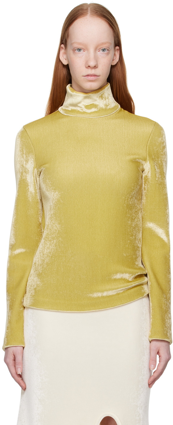 Jil Sander Yellow Zip Turtleneck Jil Sander