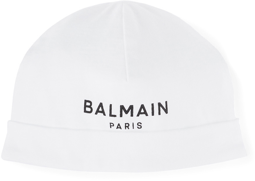 Balmain Baby White & Black Logo Bodysuit Set Balmain