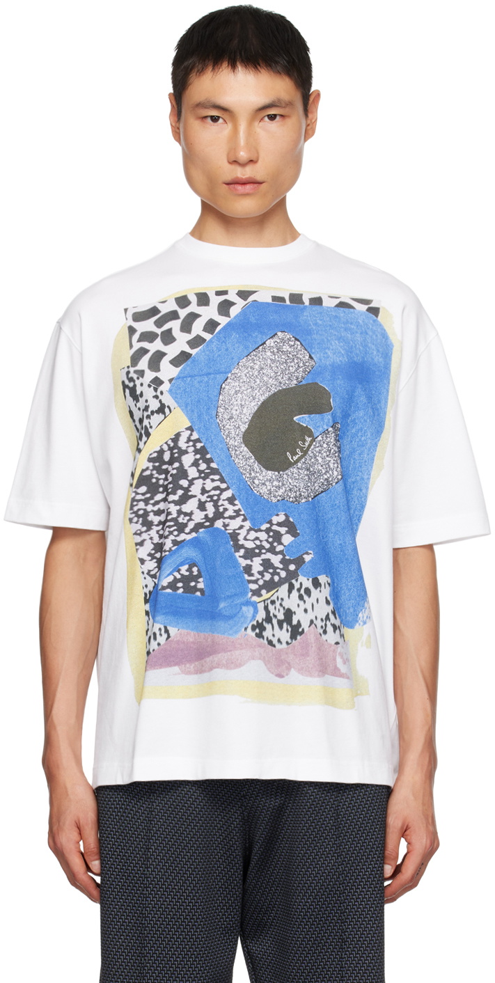 Paul Smith White Print T-Shirt Paul Smith
