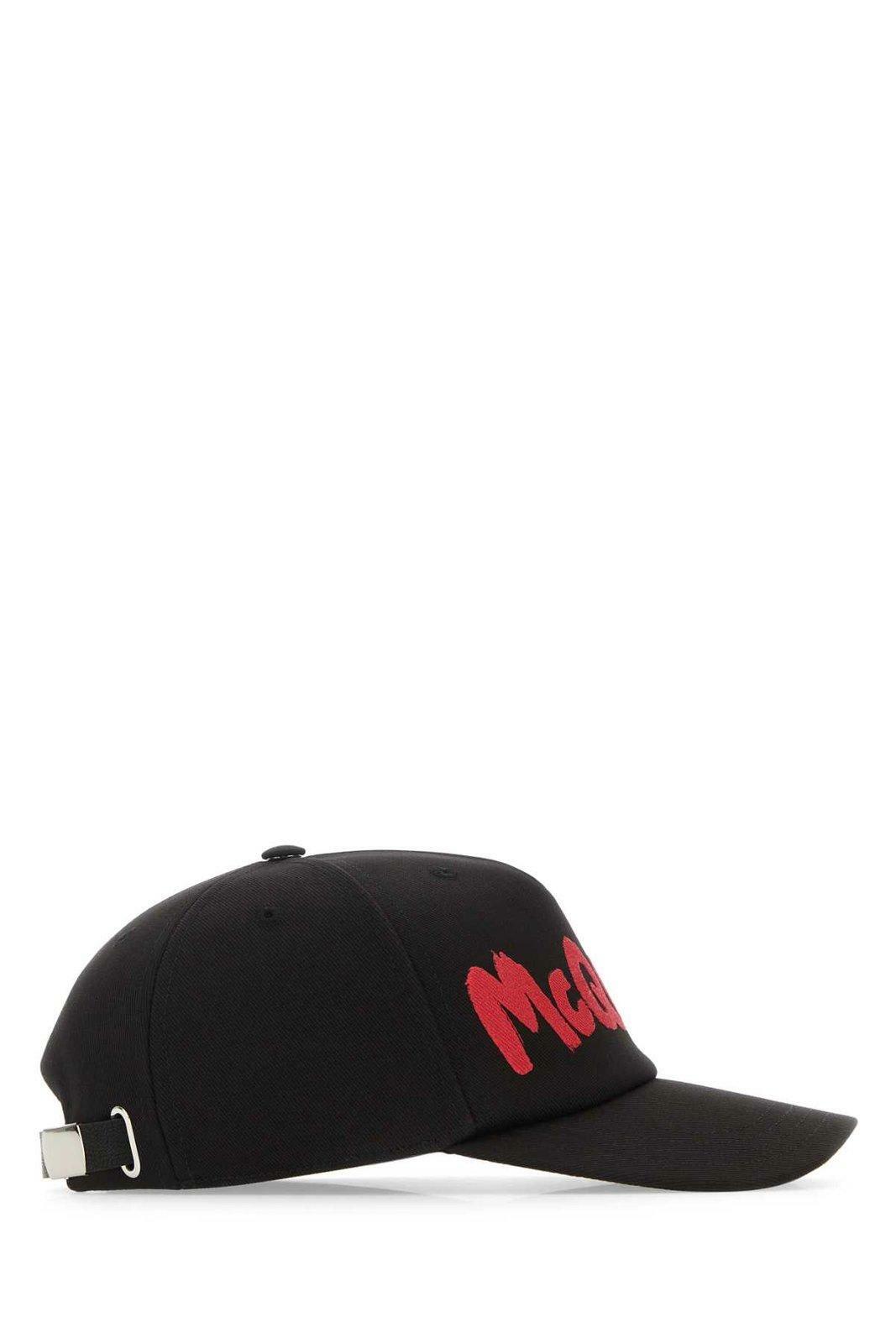 Alexander McQueen Graffiti Logo Printed Baseball Cap Alexander McQueen