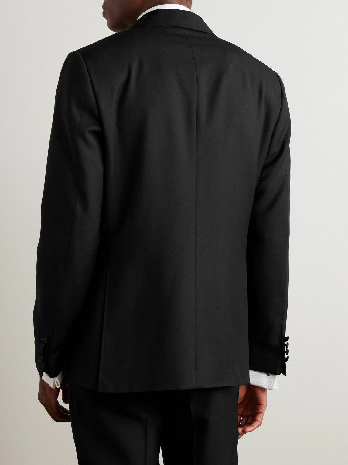 Canali - Slim-Fit Double Breasted Satin-Trimmed Wool Tuxedo Jacket ...