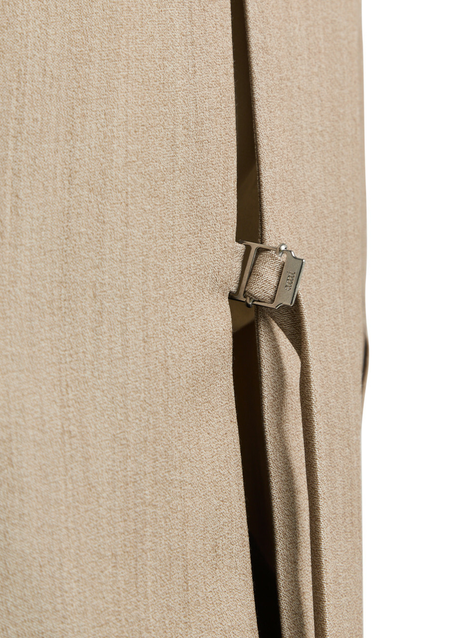 Ami Paris Slit-back Double-breasted Wool Blazer Beige AMI